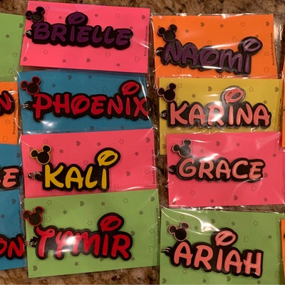 Custom Disney Keychain, Disney Name Key Chain, Disney Name Tags ...