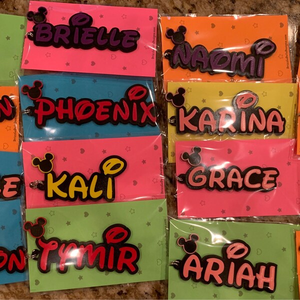 Custom Disney Keychain, Disney Name Key Chain, Disney Name Tags ...