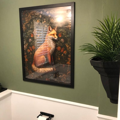 William Morris Inspired Fox Art Print, Fox Print, Fox Poster, Nature ...