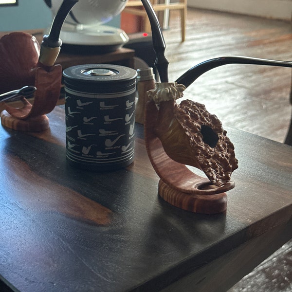 Wooden Pipe Stand/ Pipe Display/ Handmade Walnut & Ipe Wood - Etsy
