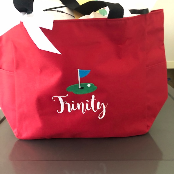 Personalized Golf Tote Bag / Golf Team / Bridal / Teacher / Work Bag ...