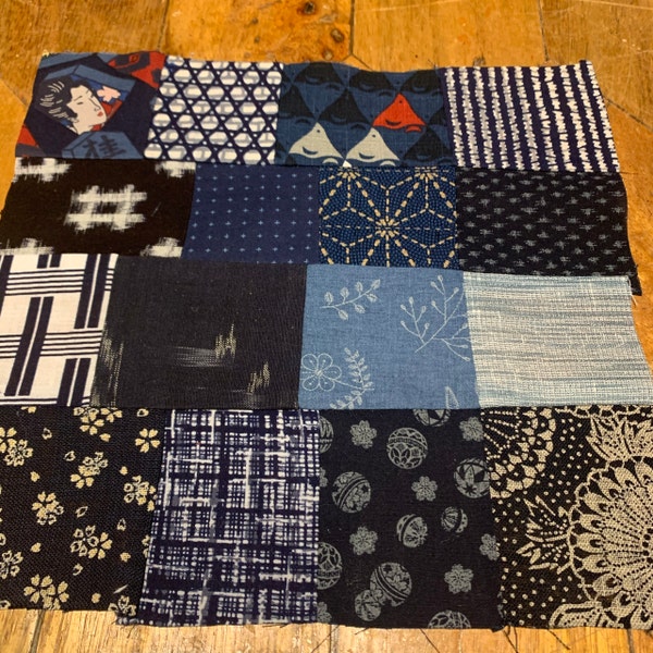 Scraps of Authentic Japanese Fabric for Boro Inspired Stitching - Etsy