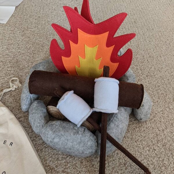The 'happy Camper' Felt/plush Campfire Set for Kids. 17 Piece Set With ...