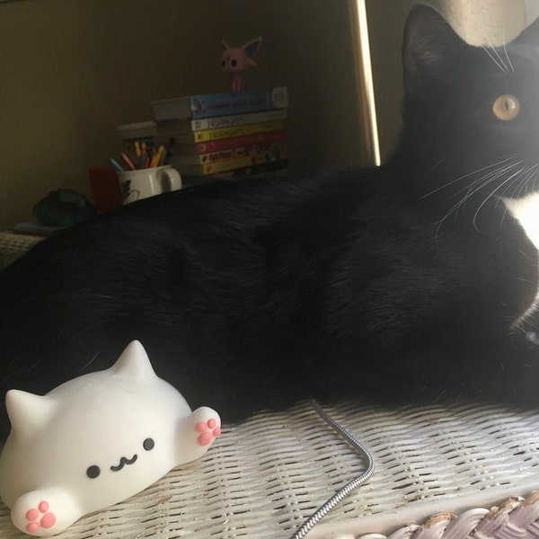 Kawaii Desk / Bongo Cat Meme - Adorable Desk Accessory - Keep Your Desk ...