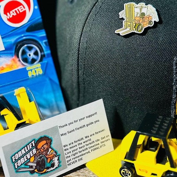 Saint Forklift Enamel Pin - Etsy UK
