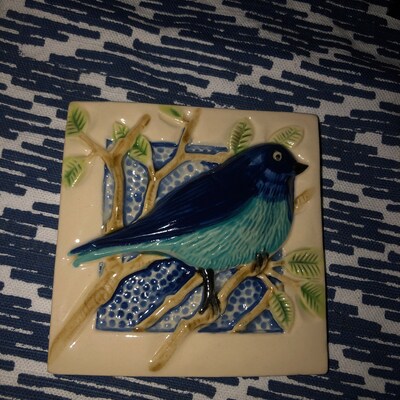 Hand Made Bluebird Tile - Etsy