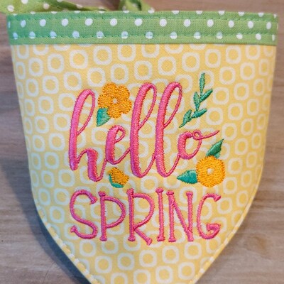 Hello Spring Embroidery Design INSTANT DOWNLOAD - Etsy