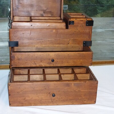 Hidden Gun Storage Box , Valet Box for Man , Reclaimed Wood Box With ...