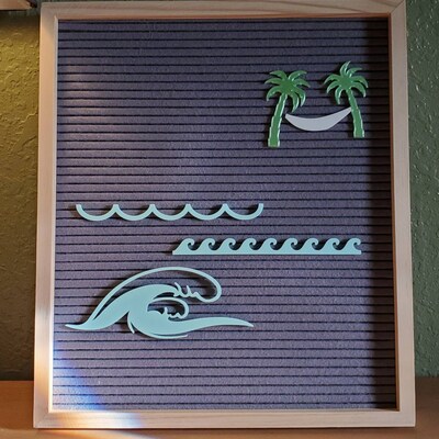 Palm Tree Hammock Letter Board Icon / Summer Time / Island Life / Ocean ...