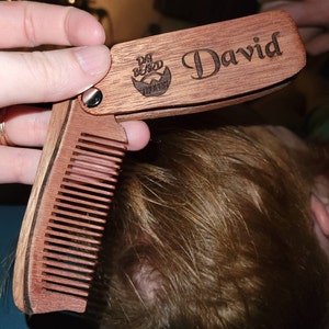 Custom Engraved Beard Comb Personalized Wooden Comb | Etsy