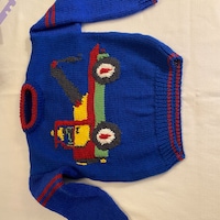 Children's Excavator/digger Motif Knitting Pattern, Sizes: 24 to 32 ...