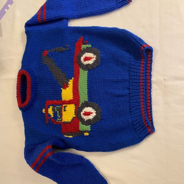 Bicycle Sweater Knitting Pattern PDF Download to Fit Children's Size 20 ...