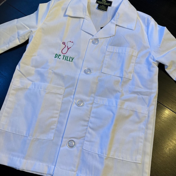 Kids' Custom Lab Coat, Embroidered Personalized Kids Lab Coat, Kids ...