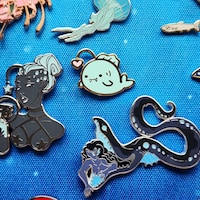 Angler Fish Enamel Pin, Cute Sea Animal Pins, Ocean Aquatic Pins ...