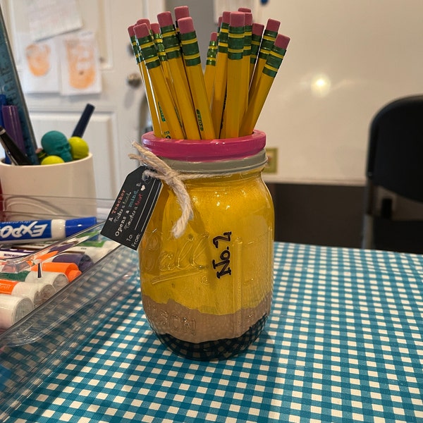 Set of 3 School Themed Flower Planters-teacher Appreciation Gifts-candy ...