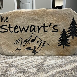 Large Custom Engraved Address Stone | Etsy