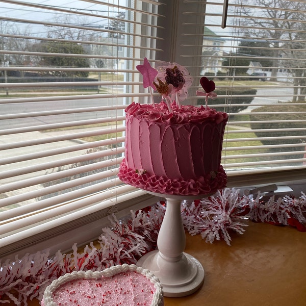 Faux Birthday Cake for Display Fake Bake Cake With Sprinkles - Etsy