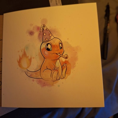 Birthday Charmander Celebration Trading Card Cute Gifts for Him and Her ...
