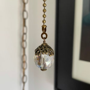 Set of Two Clear Crystal Ceiling Fan Pulls Crystal Light | Etsy