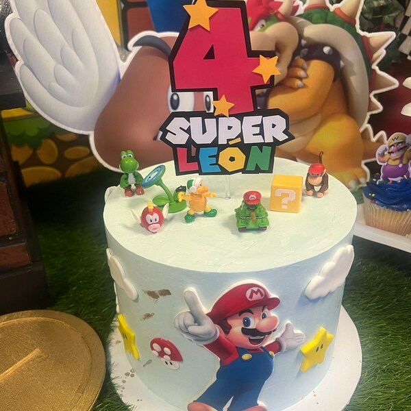 3D Mario Inspired Custom Cake Topper - Etsy