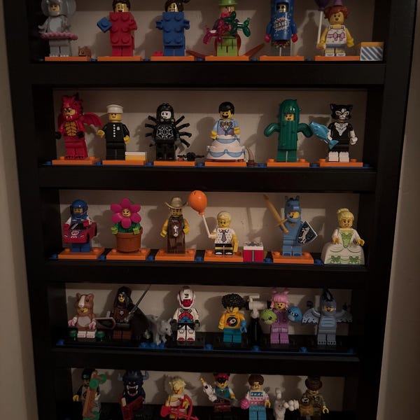 Minifigure Display Shelf - Display up to 40 Minifigs - Solid Wood ...