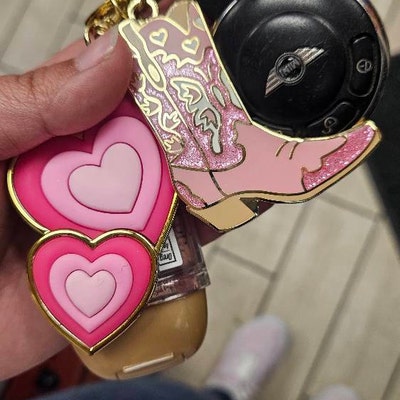 Pink Cowgirl Boot Keychain Space Cowgirl Disco Cowgirl Bachelorette ...