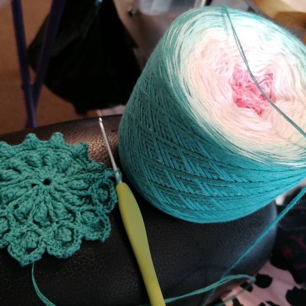 Pink Rose- C/A029 - Gradient Cake Yarn, Ombre Yarn Cake, Colour Change ...