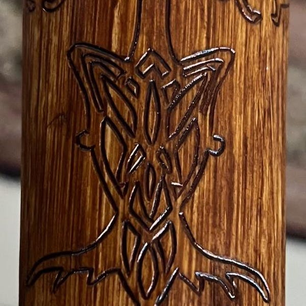 Witchy Owl Ritual Staff/walking Stick –hand-carved Alder Wood With ...