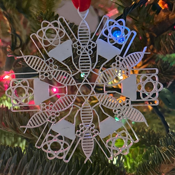 Math Teacher STEM Geometry Pi Numbers Snowflake Christmas Holiday Tree ...