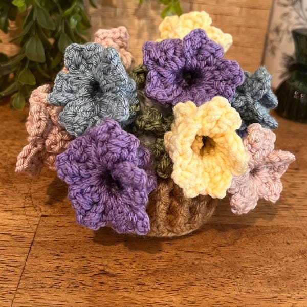 CROCHET PATTERN - Puff Flower Coaster Crochet Pattern, Flower Crochet ...