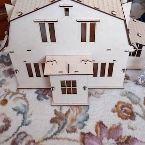 Plain Blank Make Your Own MDF Dolls House Kit Miniature Doll House 1:12 ...