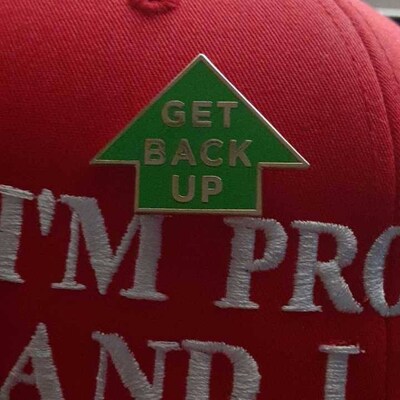 Get Back up Lapel Pin - Etsy