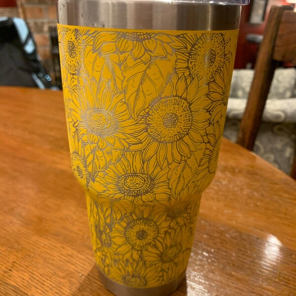 Yeti 30oz Alpine Yellow Sunflower - Laser Engraved 360 Degree - Etsy