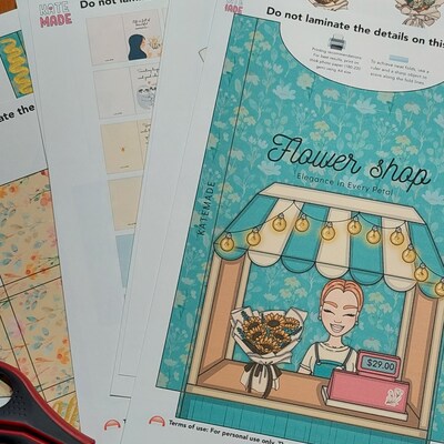 Printable Flower Shop Paper Craft & Activities for Kids PDF Instant ...