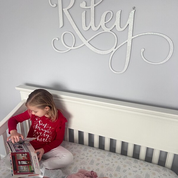 Decorative Elegant Wooden Name Wall Hanging Letters Everly Name Nursery ...