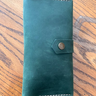 Green Leather Wallet Women, Leather Women's Wallet, Card Wallet, Custom ...