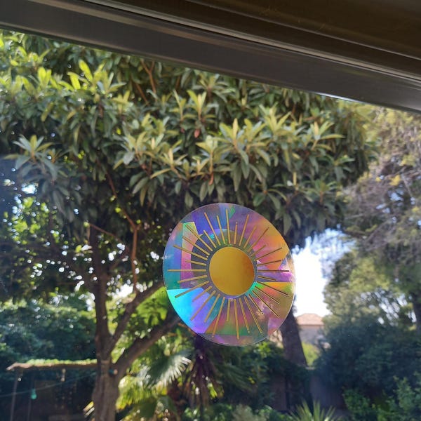 Suncatcher Sticker nature Sun - Etsy