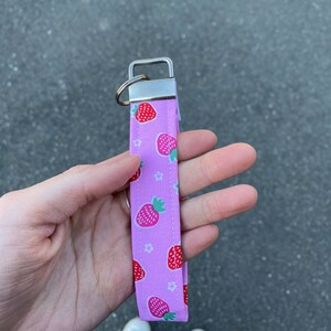 Checkered Keychain Wristlet Keyfob Fabric Key Wristlet Car Key ...