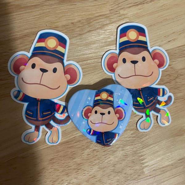 Cranston Animal Crossing Cute Vinyl Sparkly Star Holographic Sticker - Etsy