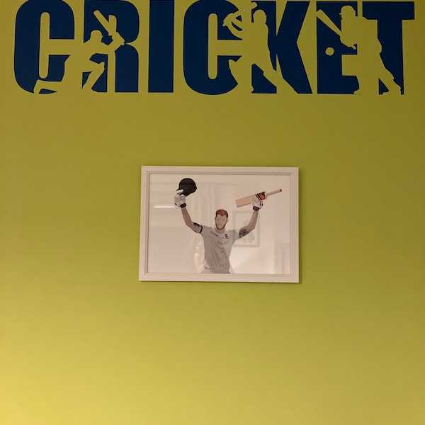Cricket Wall Sticker Decal Art. Any Colour and a Choice of Sizes.(#219 ...
