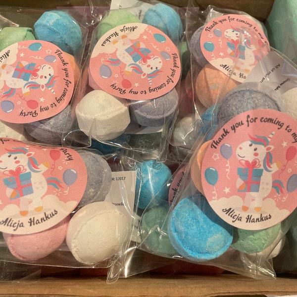 Mini Bath Bomb Bags Party Favours, Hen Party Favours, Thank You Gift ...