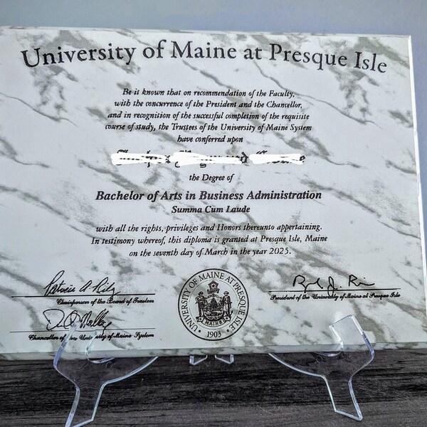 High School Diploma Plaque, Graduation Gift, Custom Diploma Certificate ...