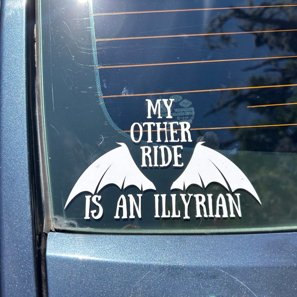My Other Ride is an Illyrian | Book Lovers Gift | Vinyl Decal | Car ...