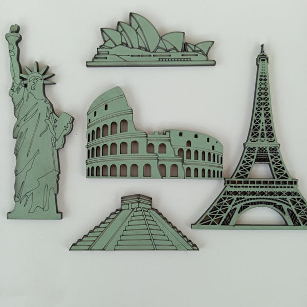 City Skyline Laser Cut 3D File SVG Instant Download Vector Pattern ...