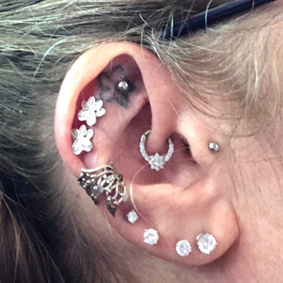 14G 316L Stainless Steel CZ Star Nipple Ring/nipple - Etsy