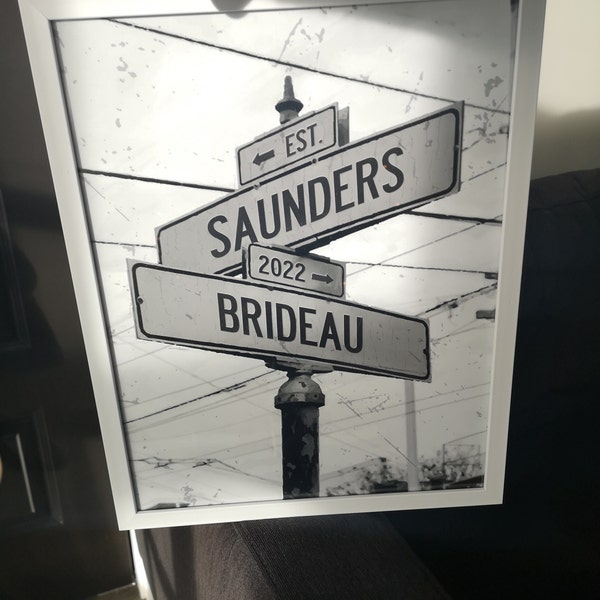 Personalized Street Sign Wedding Gift - Custom Couple Names & Date DIY ...