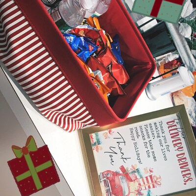 Delivery Driver Sign Essential Worker Thank You Snack Basket - Etsy