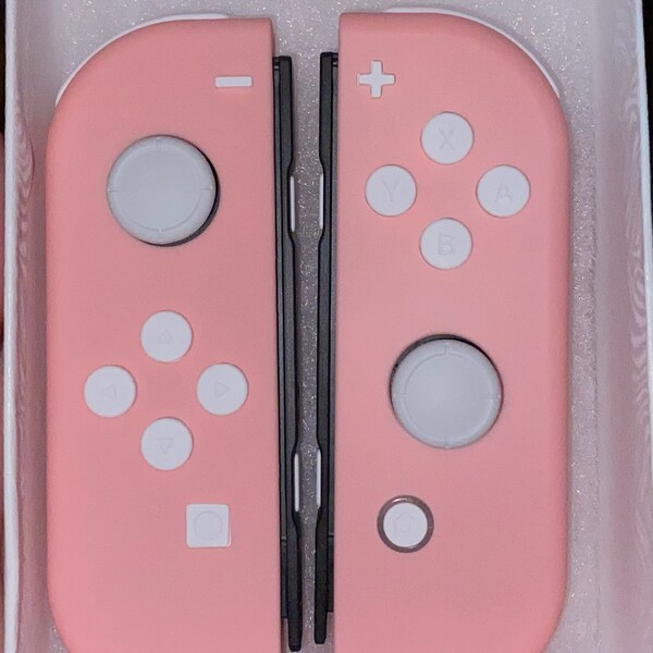 Custom Nintendo Switch Joy-con Controllers Pink With White Buttons - Etsy