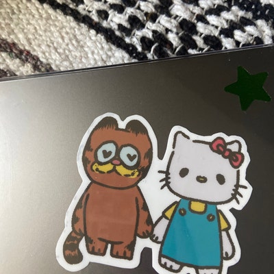 Garfield X Kitty Sticker/ Kawaii Cute Vinyl Stationary - Etsy