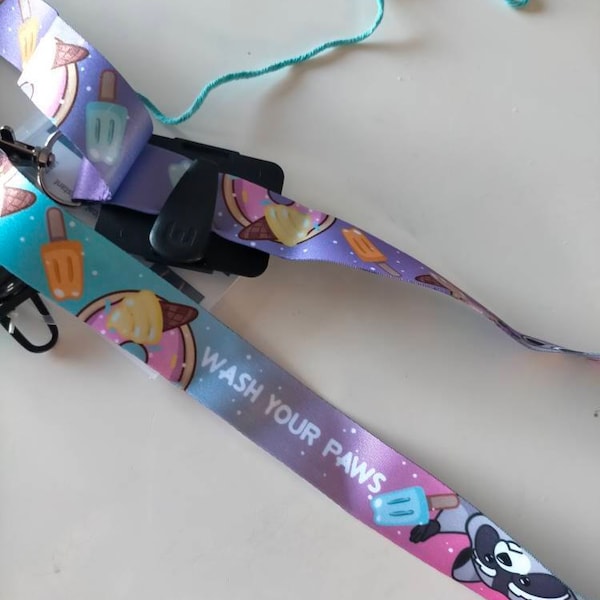 Wash Your Paws - Raccoon Lanyard - Lanyard, Cute Lanyard, Ice-cream ...